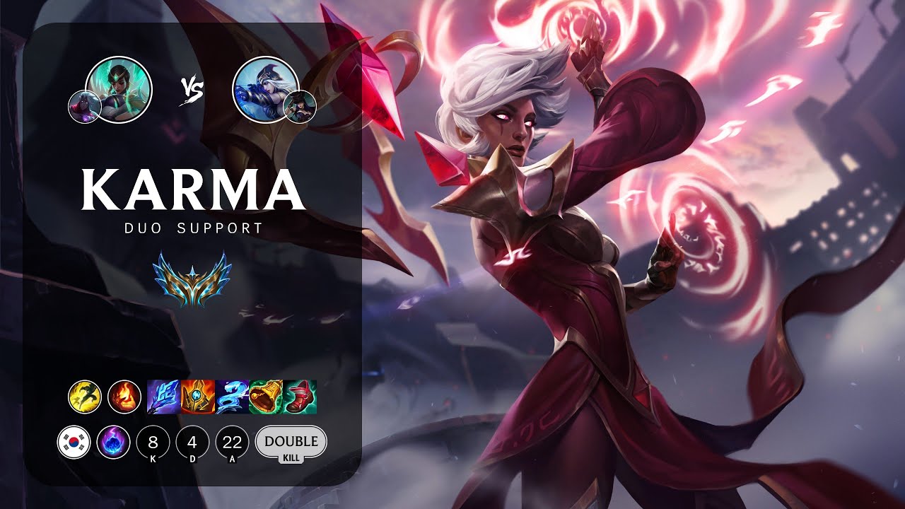 Karma Support vs Ashe - KR Challenger Patch 13.23 - YouTube