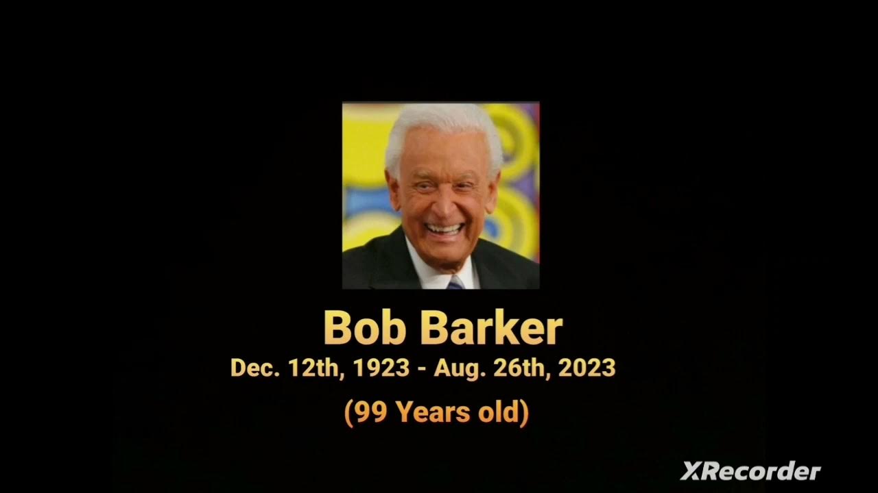 R.I.P. Bob Barker (1923-2023) 😔😔💐 - YouTube