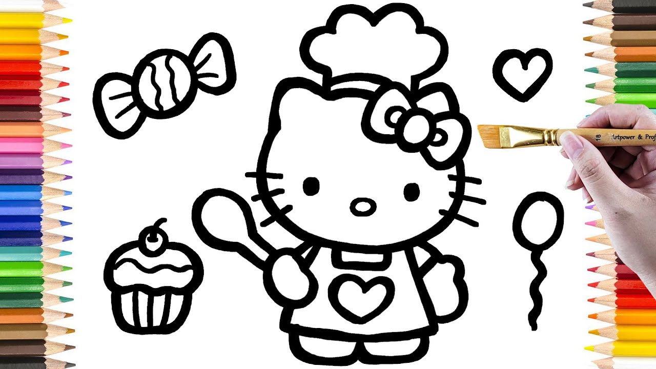 How To Draw Hello Kitty, Cute Drawing - YouTube