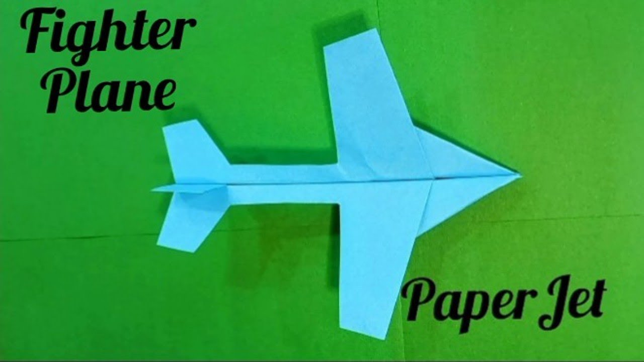 Origami Jet Plane, Paper Fighter Plane, Easy Step-by-Step - YouTube
