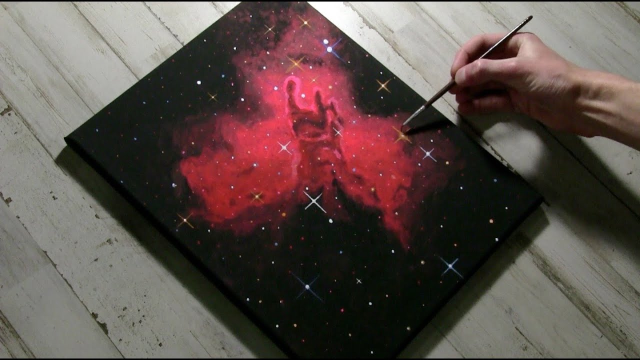 Acrylic Painting Tutorial / Eagle Nebula - YouTube