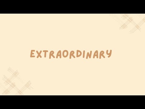 Extraordinary meaning + example - YouTube