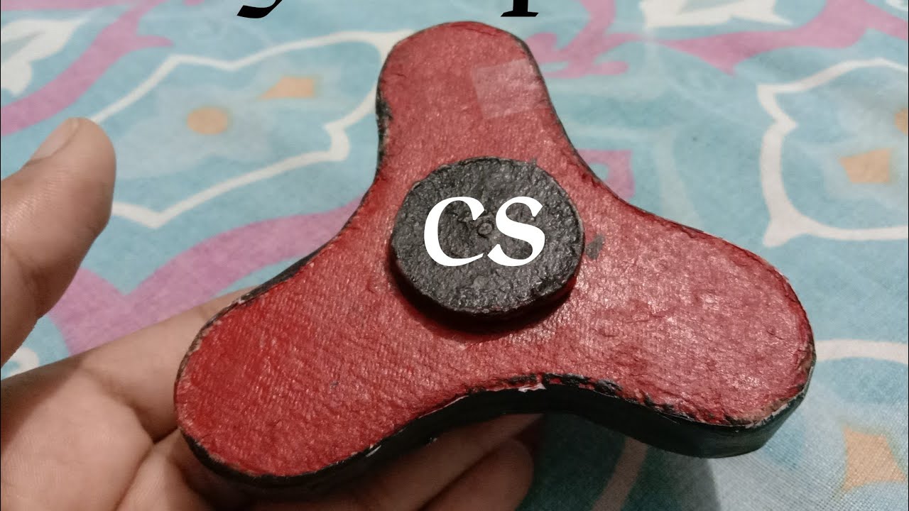 How to make a fidget spinner with cardboard / Diy cardboard craft - YouTube