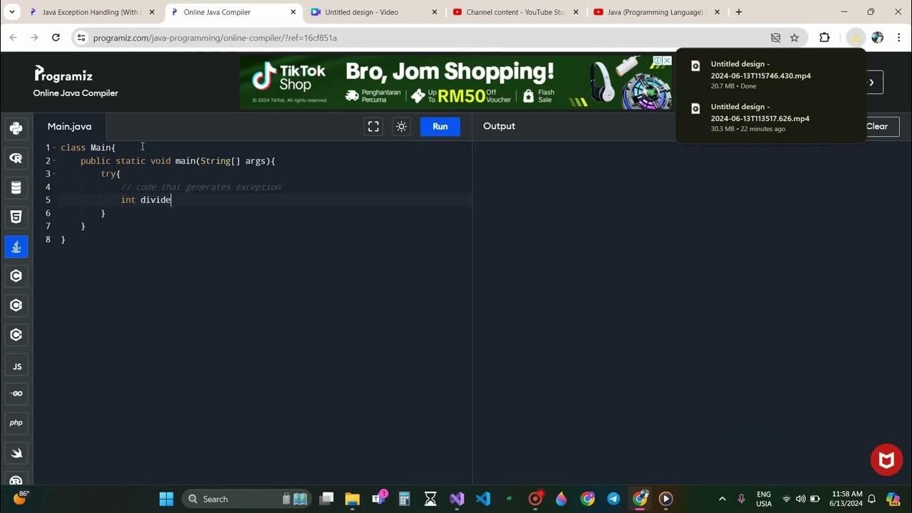 Java (Programming Language) Project 43: 'Java Finally Block' Created by Trishanth Kumar - YouTube