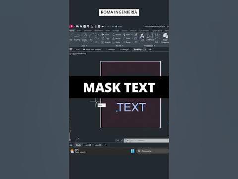 MASK TEXT #autocad #autocadtips #autocadtutorial - YouTube