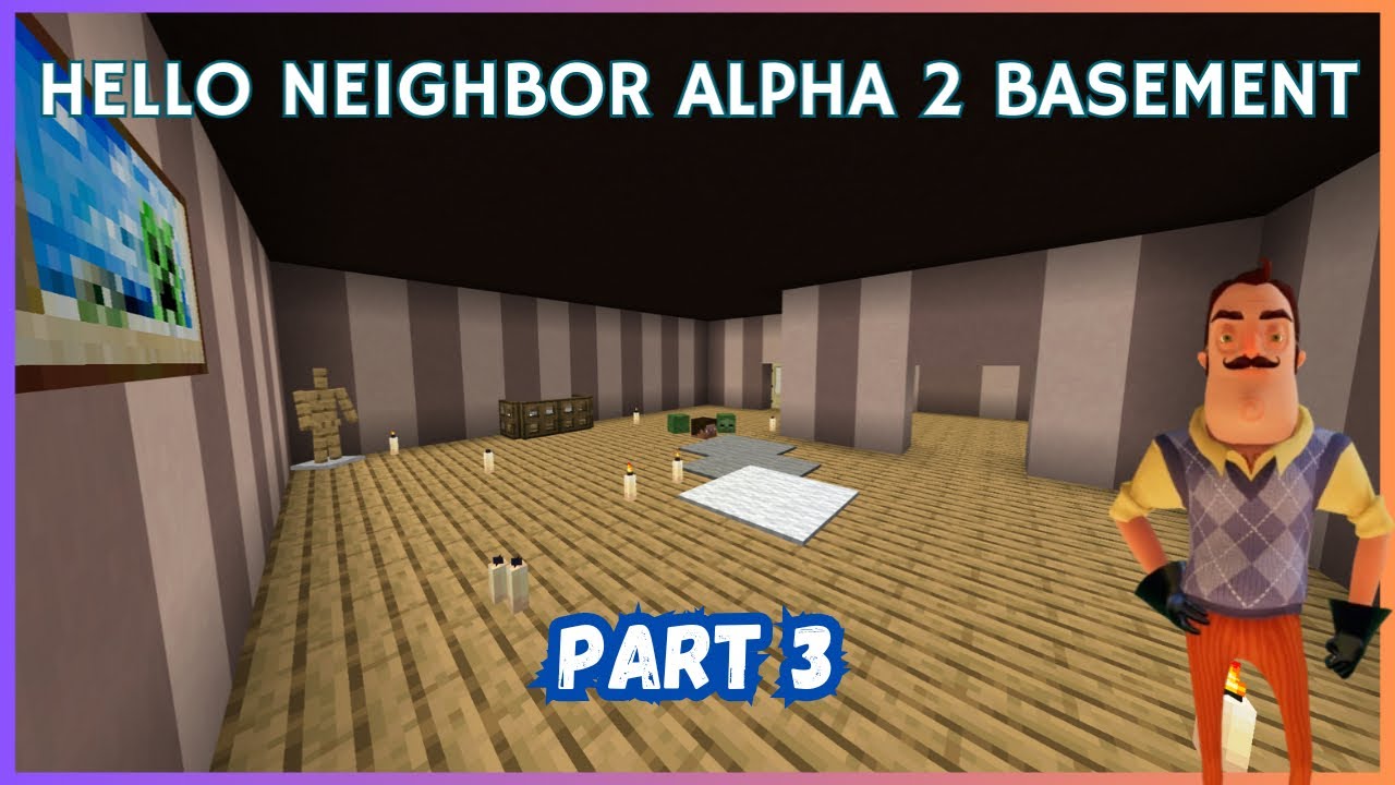 Minecraft Tutorial: How To Make Hello Neighbor Alpha 2 Basement! (Part ...