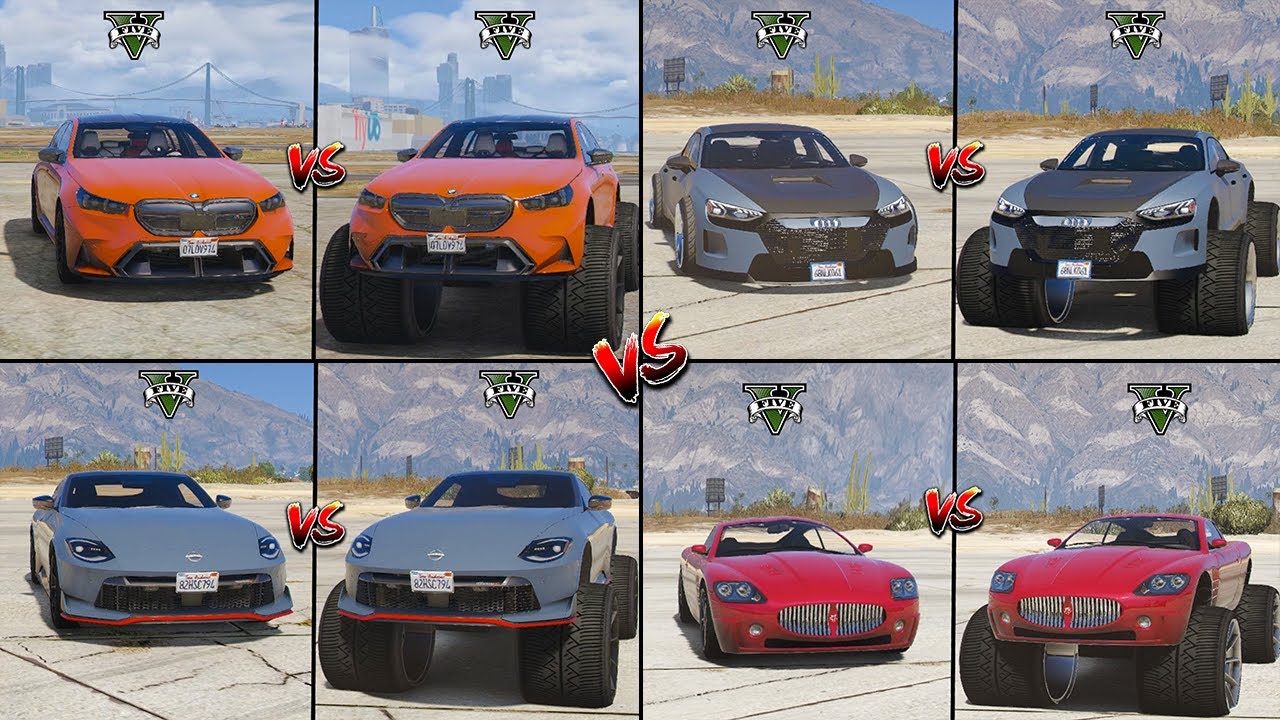 Gta 5 Normal & Monster Bmw Vs Audi E Tron Vs Nissan Car - Which Is Best ...
