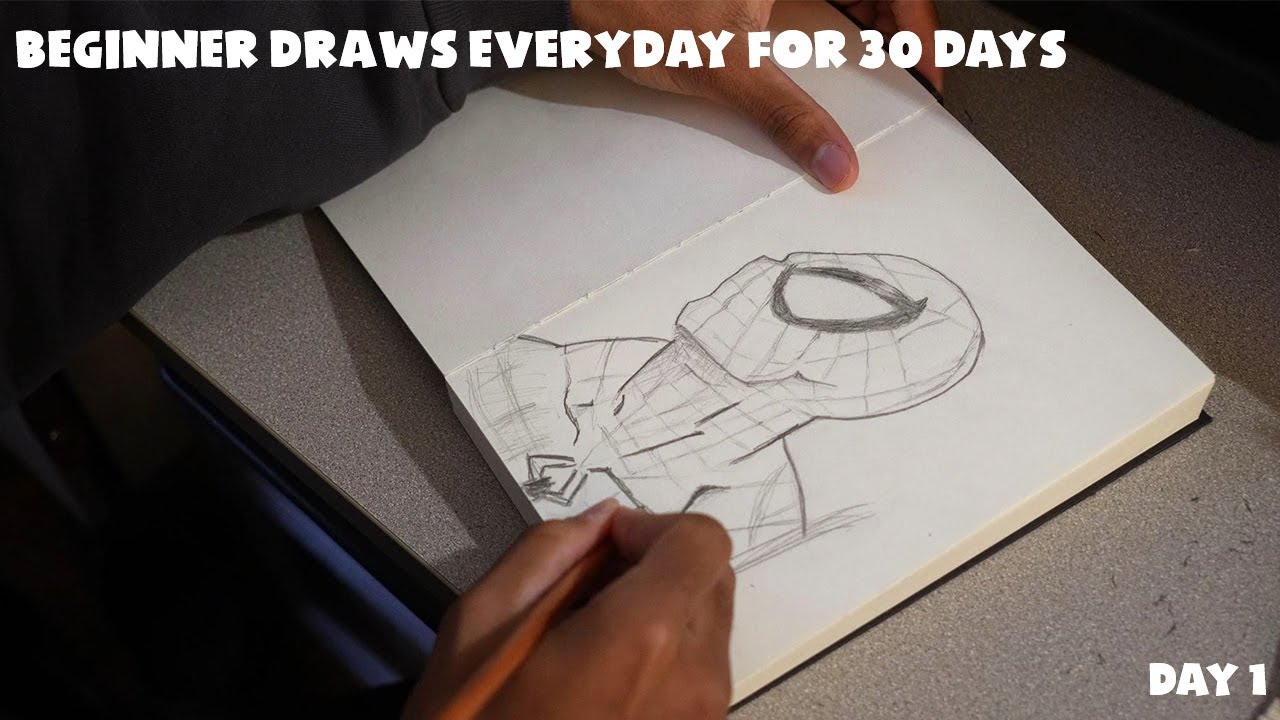 BEGINNER DRAWS EVERYDAY FOR 30 DAYS | DAY 1 - YouTube