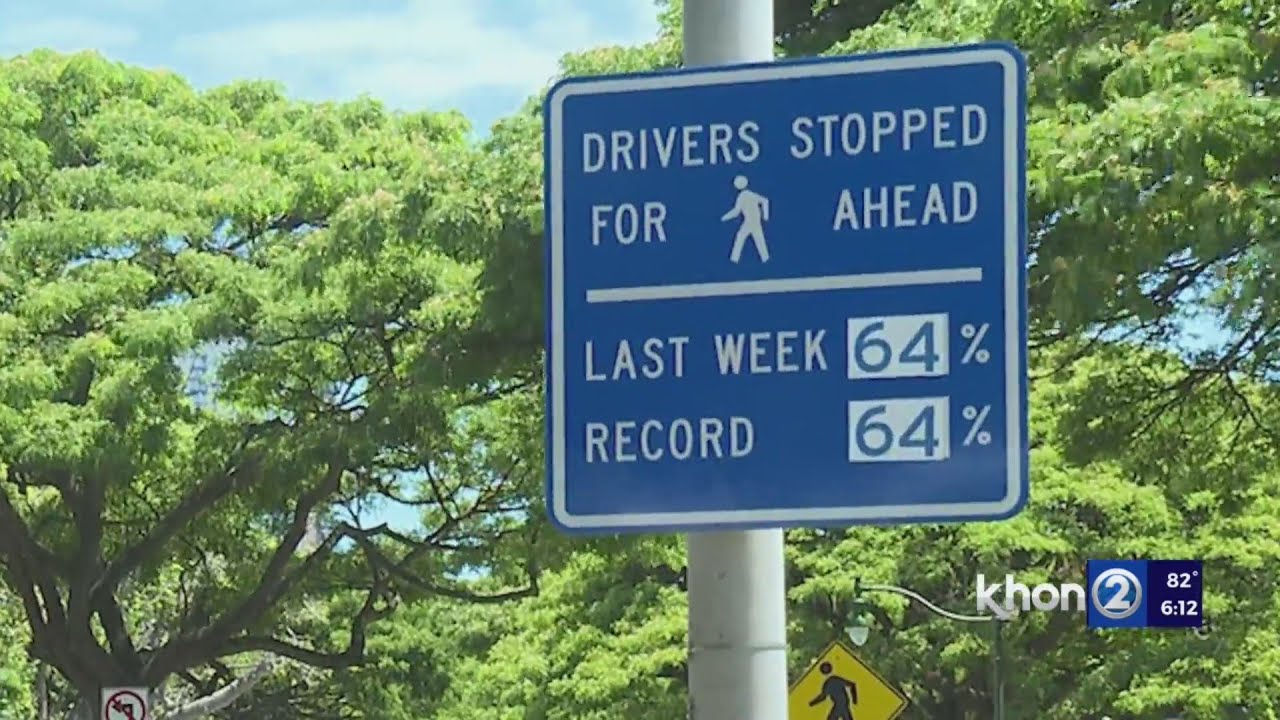 City installs stop for pedestrian signs at high-traffic crosswalks ...