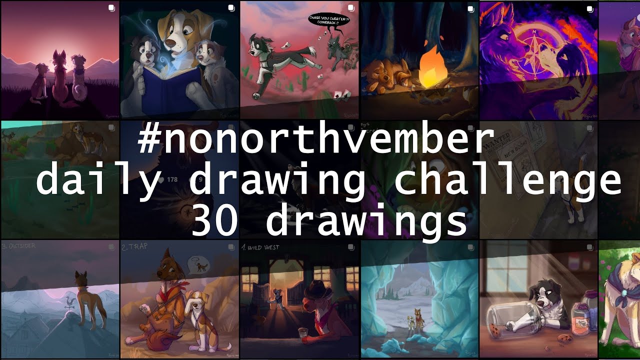 Nonorthvember 2022 (30 days drawing challenge by Skailla) - YouTube