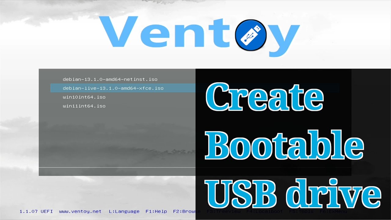 Create bootable USB drive with Ventoy - YouTube