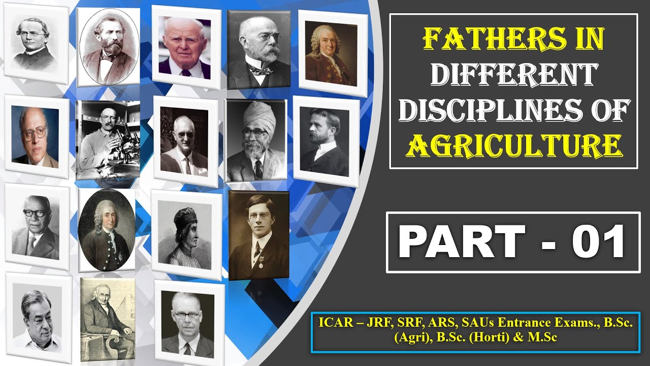 Father's of Different Branches of Agriculture | Part-1| ICAR - JRF, SRF ...