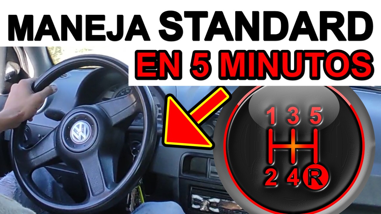 APRENDE A MANEJAR en 5 minutos PRINCIPIANTES STANDAR desde cero conduce ...