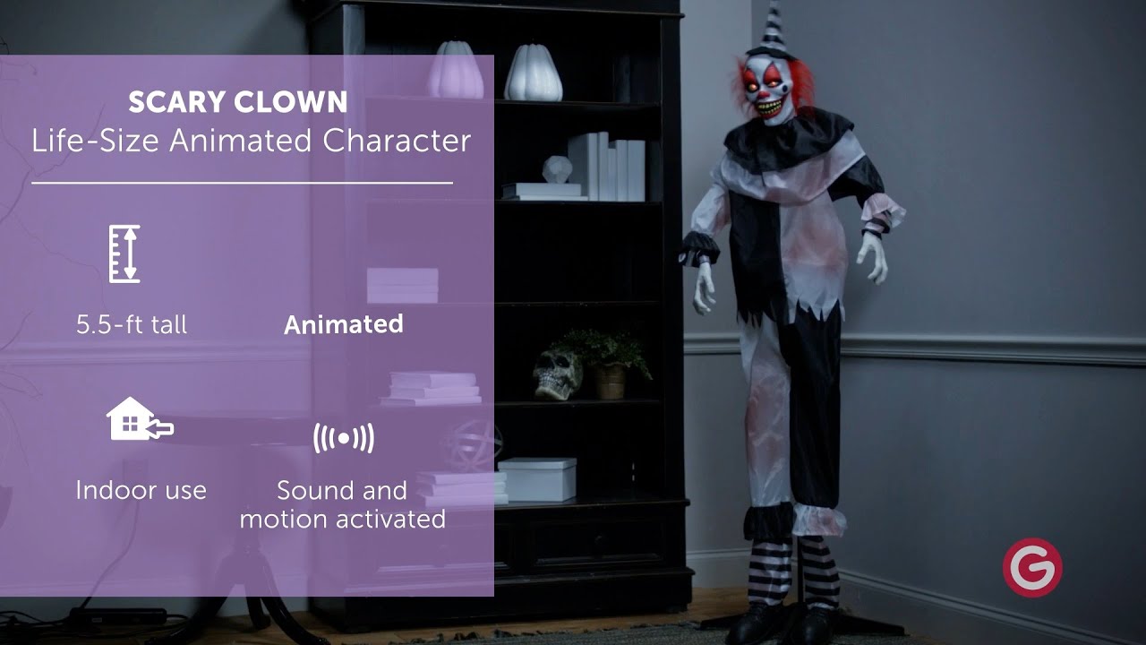 SCARY CLOWN Life-Size Animated Character - YouTube