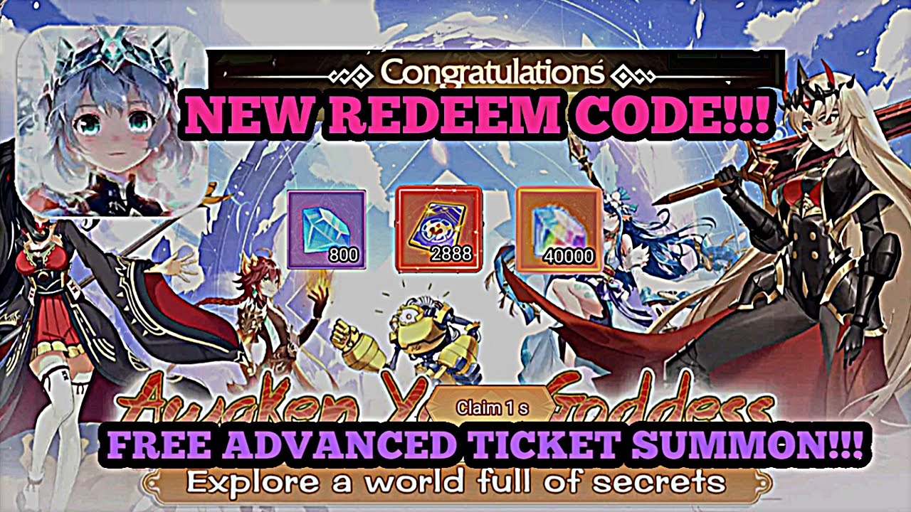 NEW REDEEM CODE!!! GET FREE 40.000 RAINBOW DIAMOND AND ADVANCED SUMMON TICKET 80 - GODDESS ...