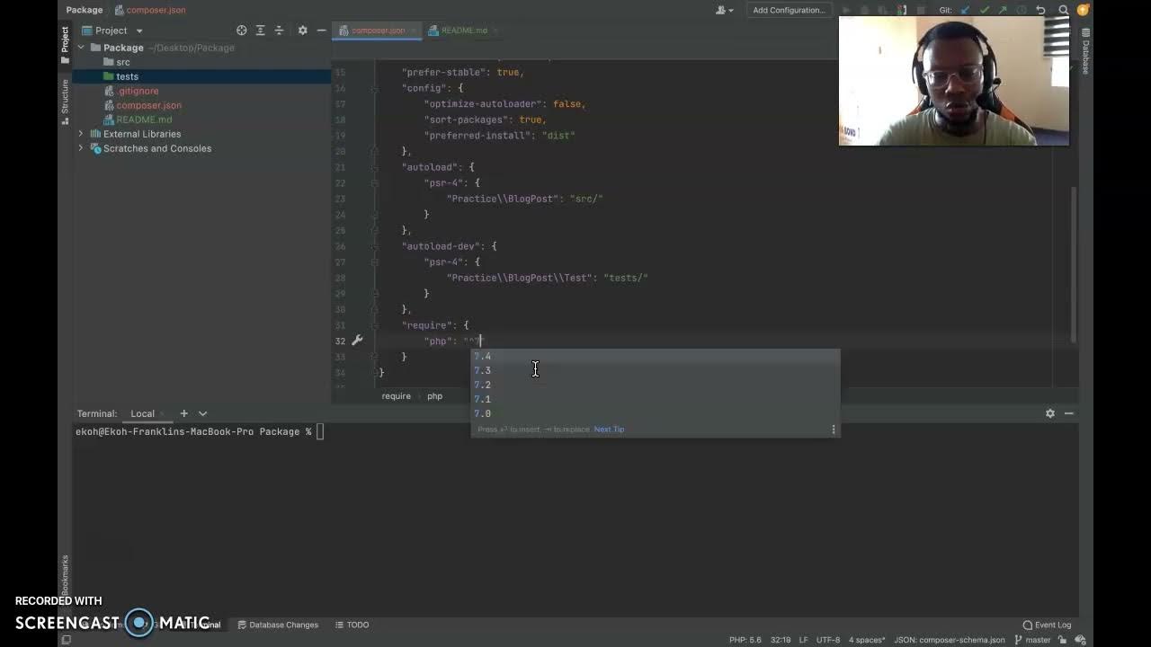 Concluding composer json file - YouTube