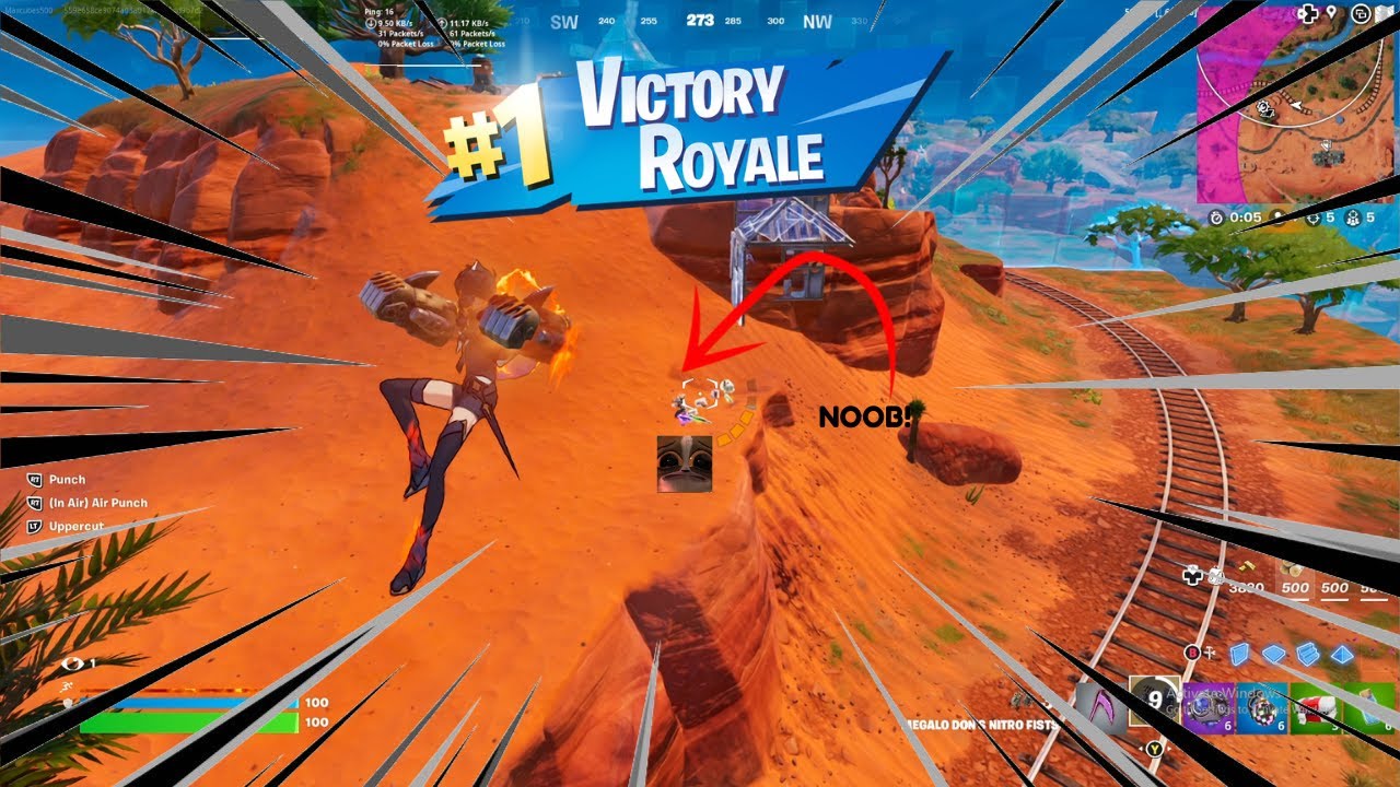 Winning a Fortnite Game With ONLY The NERFED Nitro Fist! - YouTube