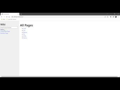 Project1: wiki (CS50’s Web Programming with Python and JavaScript) - YouTube