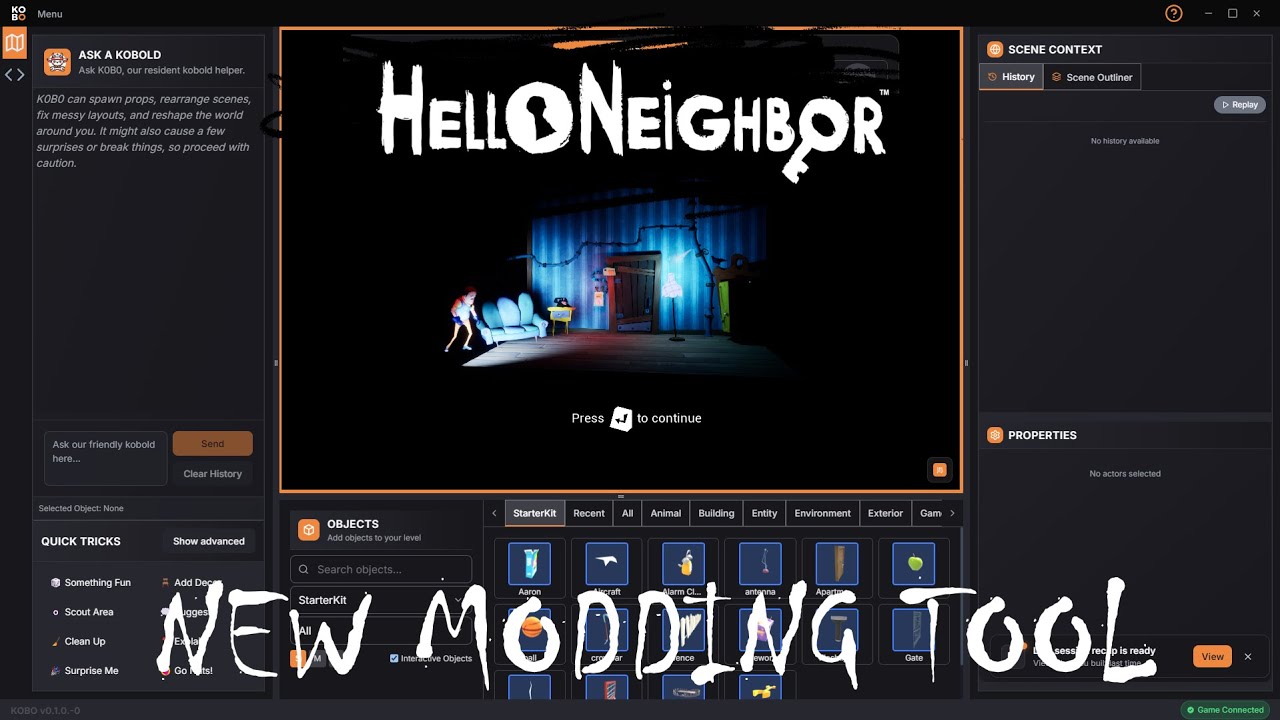 NEW HELLO NEIGHBOR MODDING TOOL GOT RELEASED (Hello Neighbor Kobo ...