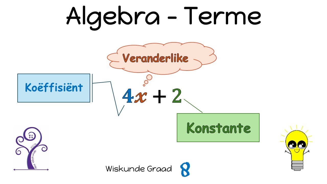 Wiskunde Graad 8 Algebra Terme - YouTube