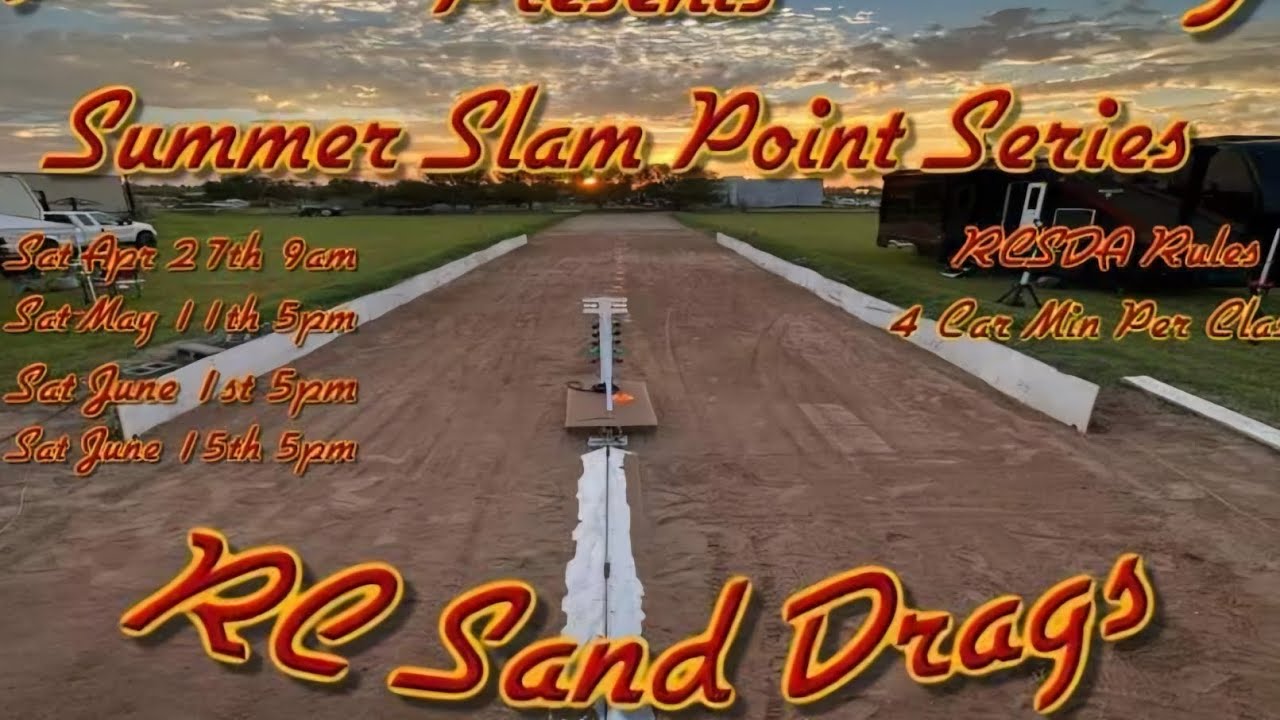 Rc sand drags ( Summer slam point series) race one - YouTube
