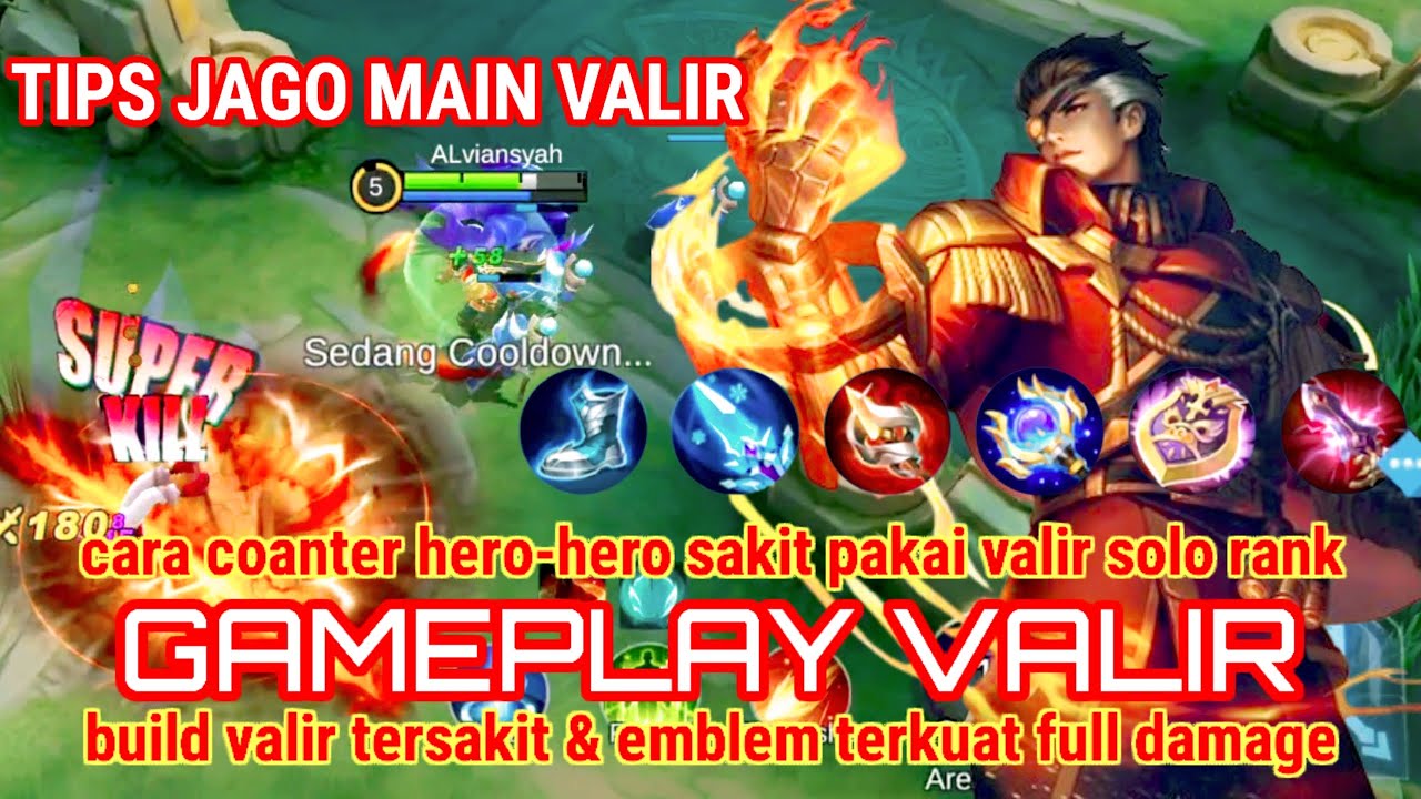 TUTORIAL BUILD VALIR TERSAKIT📍BUILD DAN EMBLEM VALIR TERBARU📍ITEM FULL DAMAGE TERKUAT DAN ...