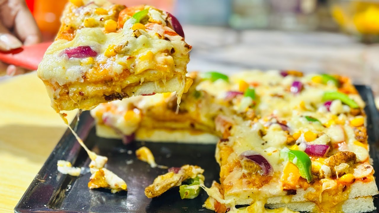 Oven Baked Bread Pizza MAGIC In Just 20 Minutes | Easy Bread Pizza ...