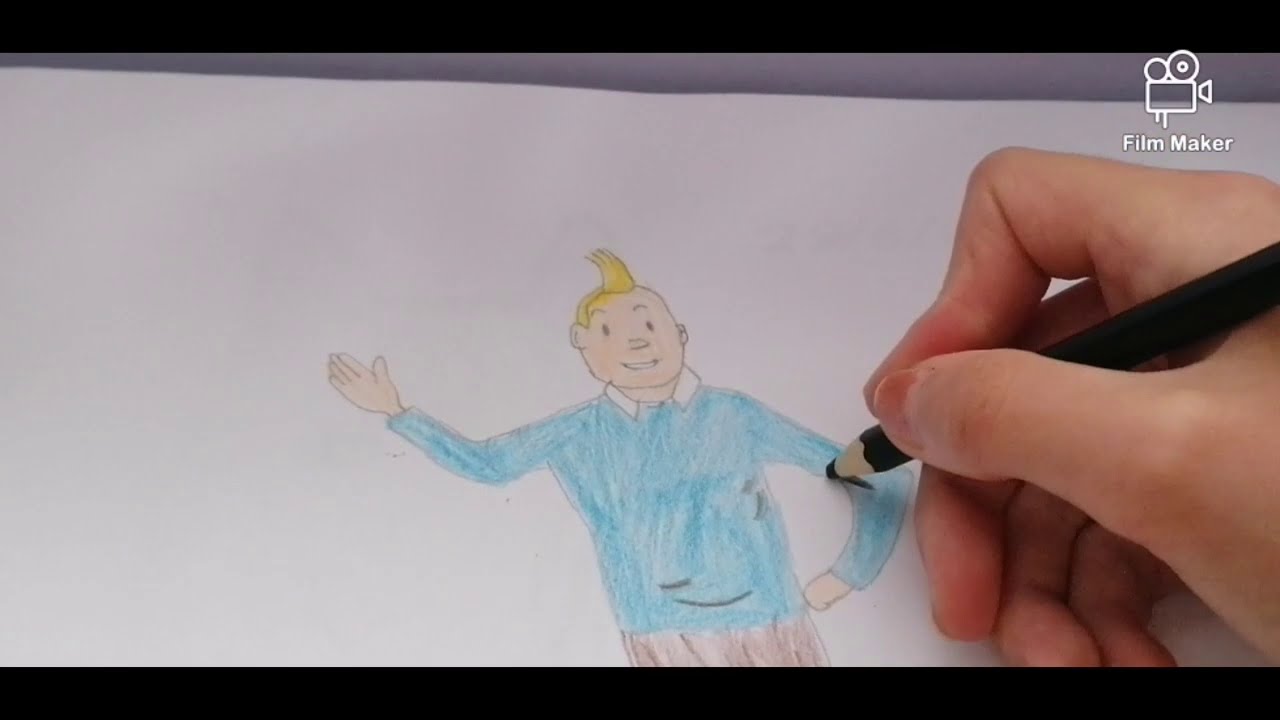 How to draw Tintin pt:2/2 - YouTube