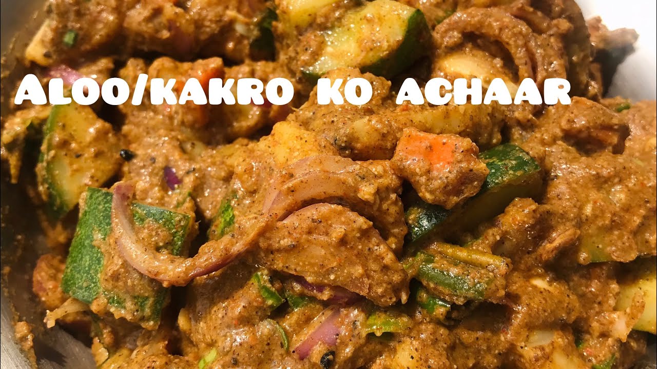 Aloo ko achar / aloo ra kakro ko achar / nepali achar/ foodie roshni ...