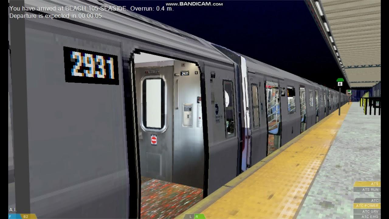 Openbve R179 A train arriving and departing at Beach 105-seaside - YouTube
