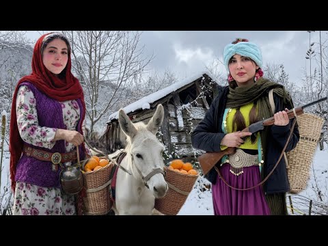 🏡IRAN VILLAGE LIFE A MIX OF TRADITIONAL DISHES A WINTER DAY IN THE VILLAGE