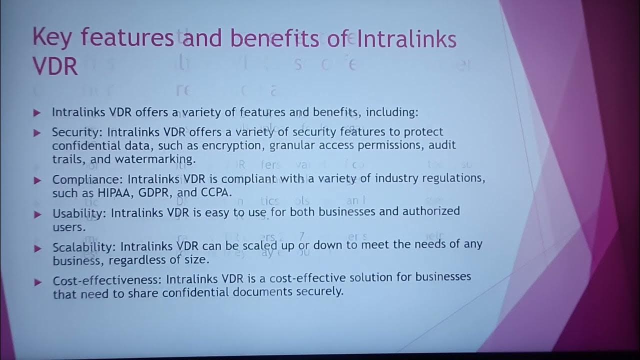 Intralinks Virtual Data Room Reviews - YouTube