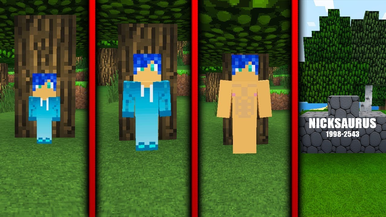 NICKSAURUS VS LA VIDA | CICLO DE VIDA EN MINECRAFT (Nace, Crece, Muere ...