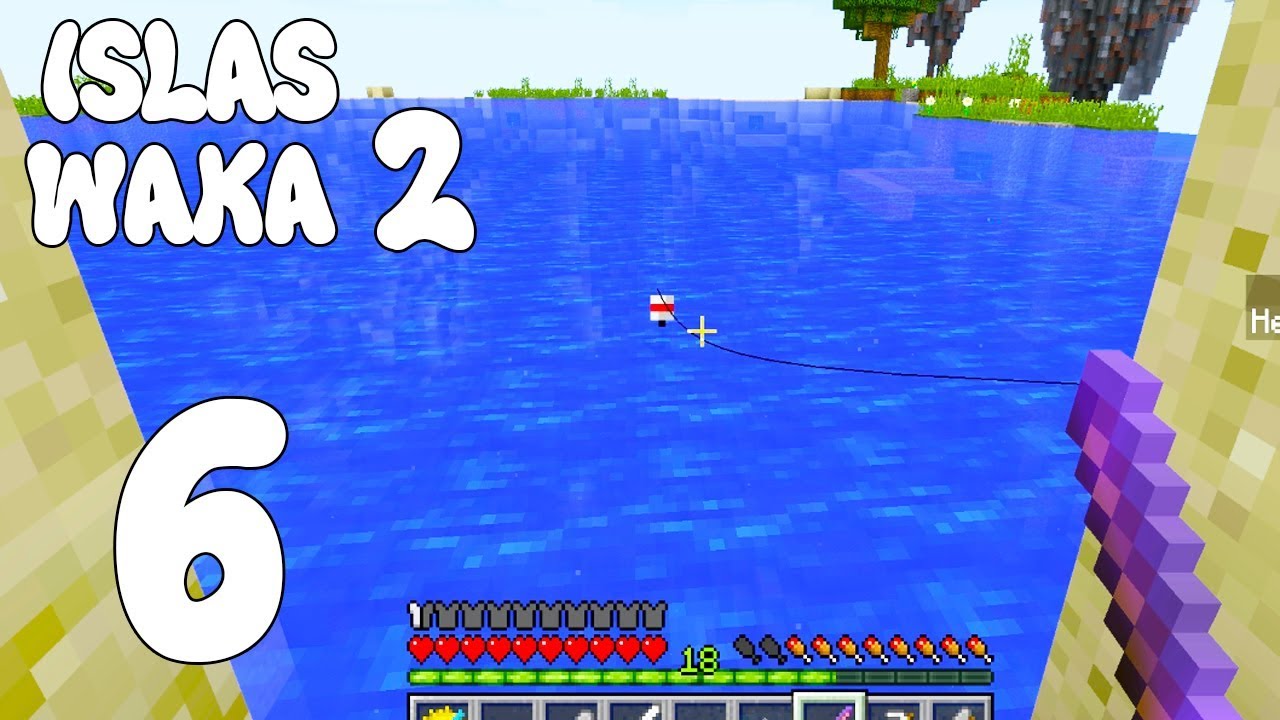DE PESCA PESCANDO PESCADOS! Minecraft MAPA ISLAS WAKA 2! Capitulo 6 ...