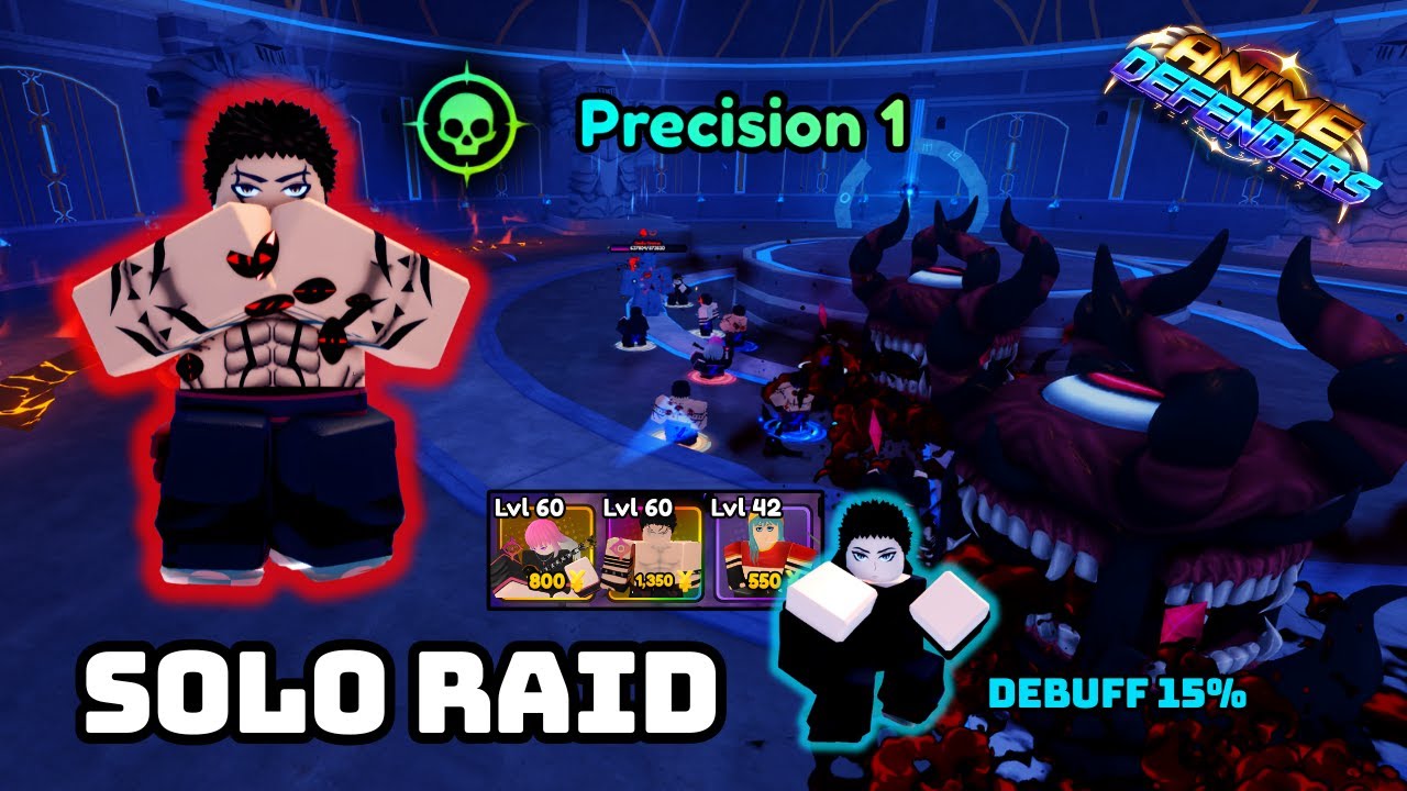 SOLO Raid with SUKUNA (EVOLVED) / CURSED KING in Anime Defenders Roblox ...