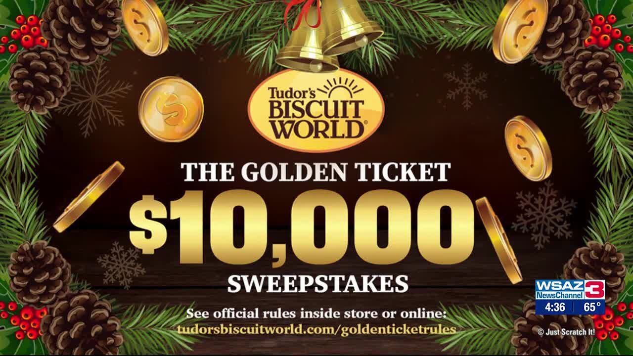 Golden Ticket $10,000 Sweepstakes Tudors's Biscuit World - YouTube