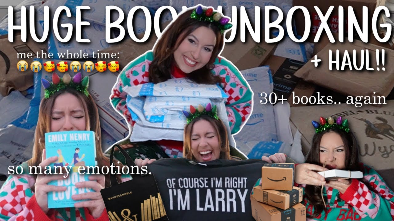 a huge end of the year book unboxing haul (again) - YouTube
