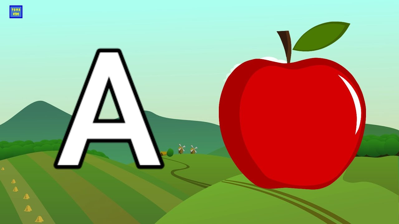 Learn abcd with live examples | a for apple b for ball | abc phonics ...