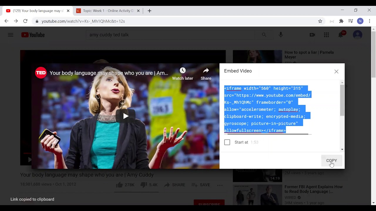 How To Share And Embed A YouTube Video On A Canvas Discussion Board In How To Share And Embed A YouTube Video On A Canvas Discussion Board In