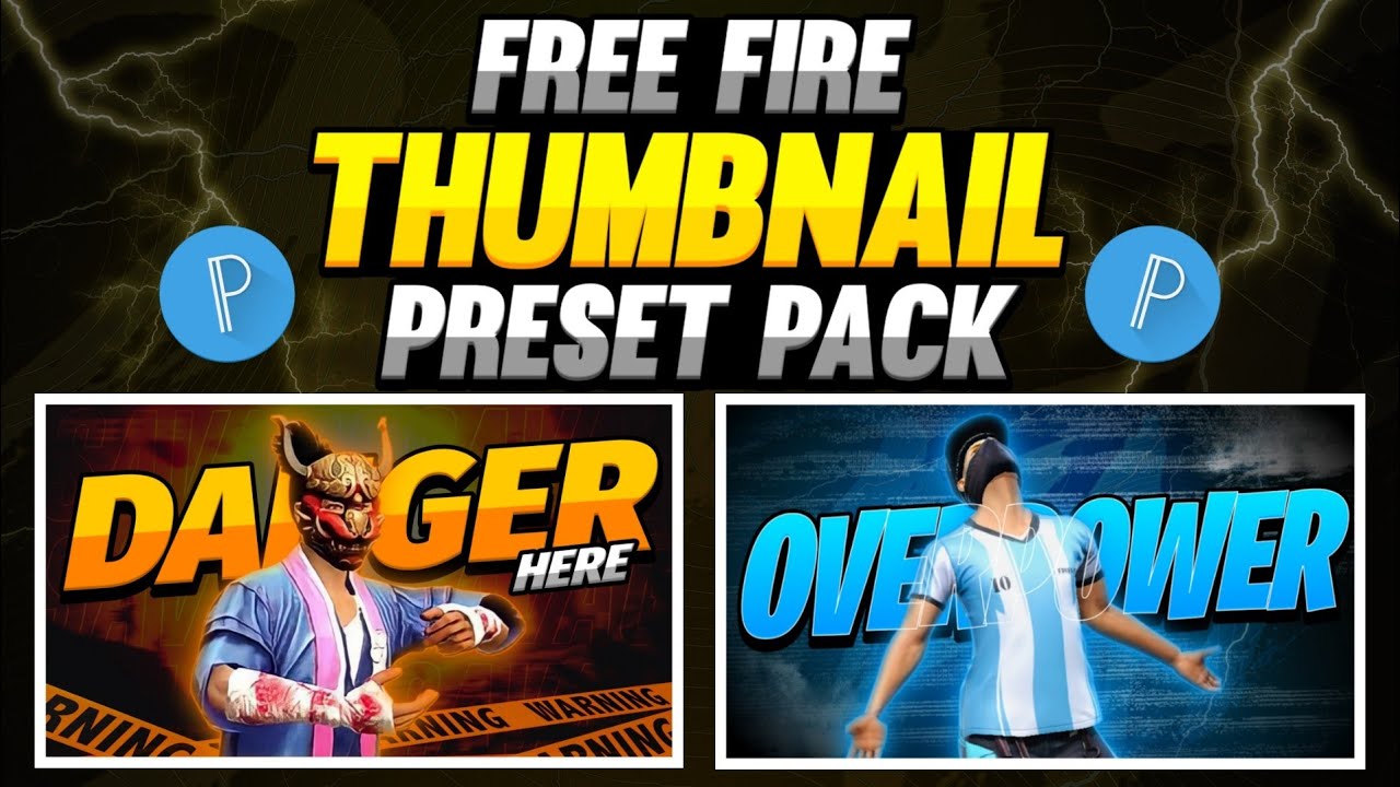 FREE FIRE THUMBNAIL PRESET PACK | FREE FIRE THUMBNAIL PLP FILE PIXELLAB ...