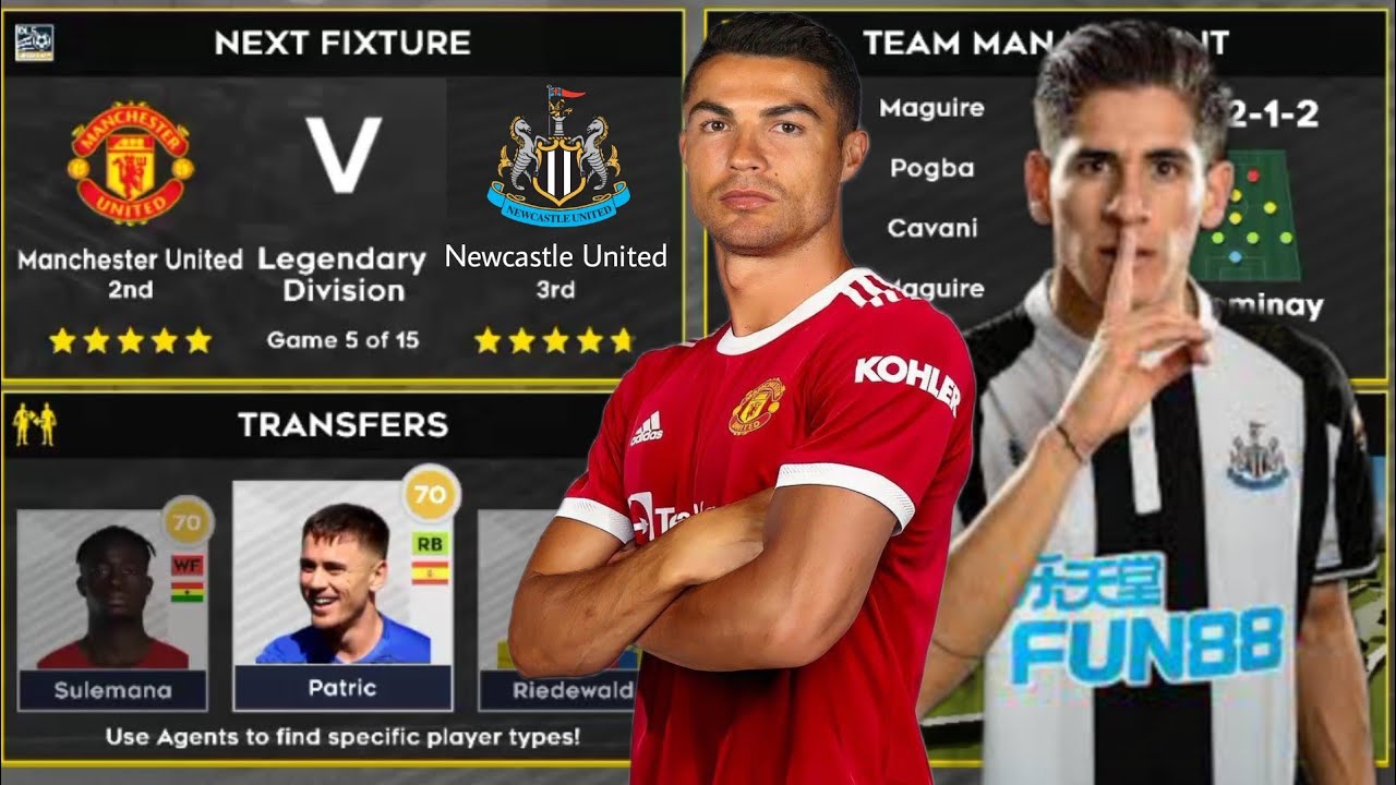 DLS 22 | Manchester United VS Newcastle United | Dream League Soccer ...