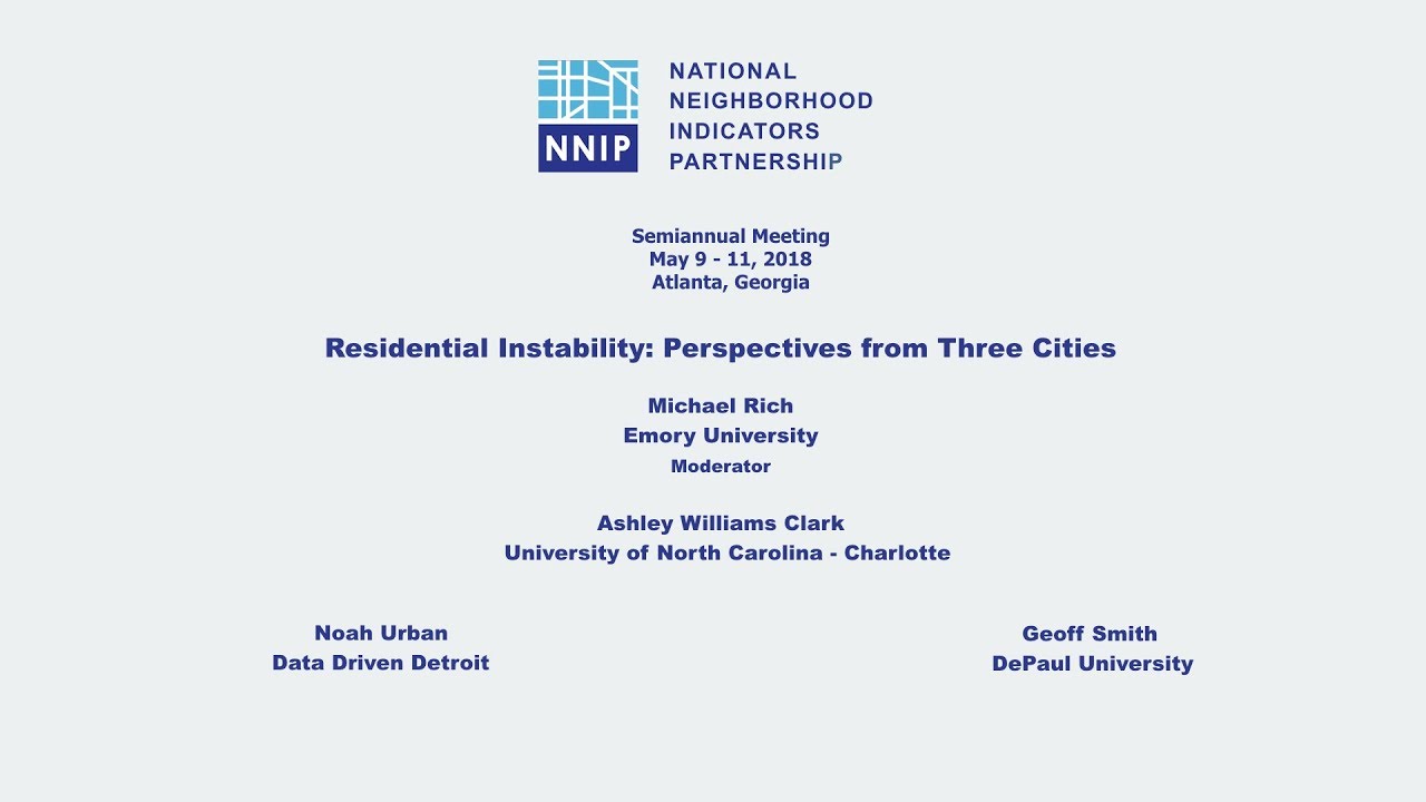 Residential Instability: Perspectives from Three Cities - YouTube
