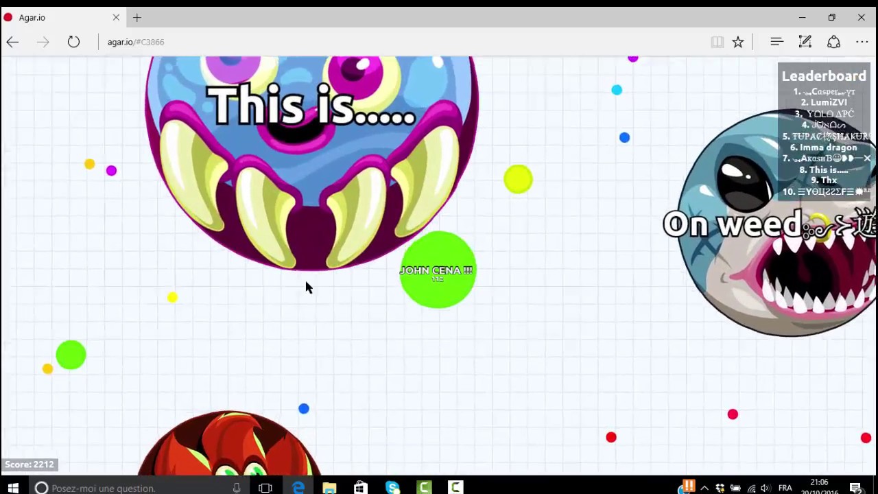 Team in PC with my friend //First video in agar.io PC - YouTube