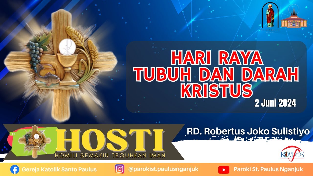 HOSTI Hari Raya Tubuh dan Darah Kristus - YouTube