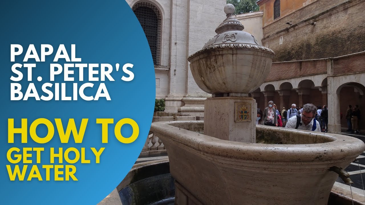 The Basilica of Saint Petr Holy water fountain Vatican - YouTube