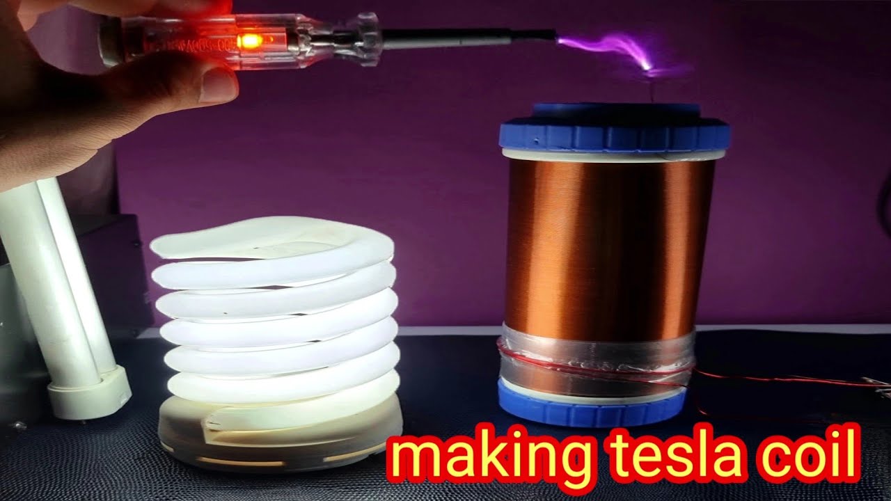 making tesla coil high voltage ,Wireless electricity,0 to 100 Tesla ...