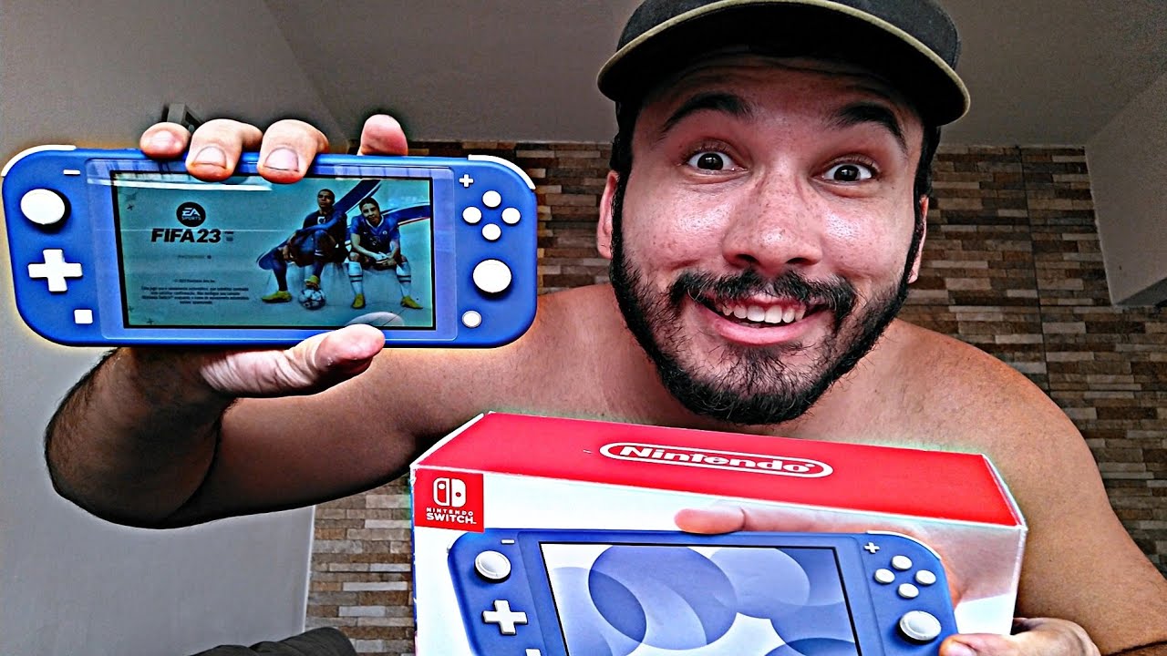 UNBOXING NINTENDO SWITCH LITE DO ALIEXPRESS + GAMEPLAY FIFA 23 - YouTube