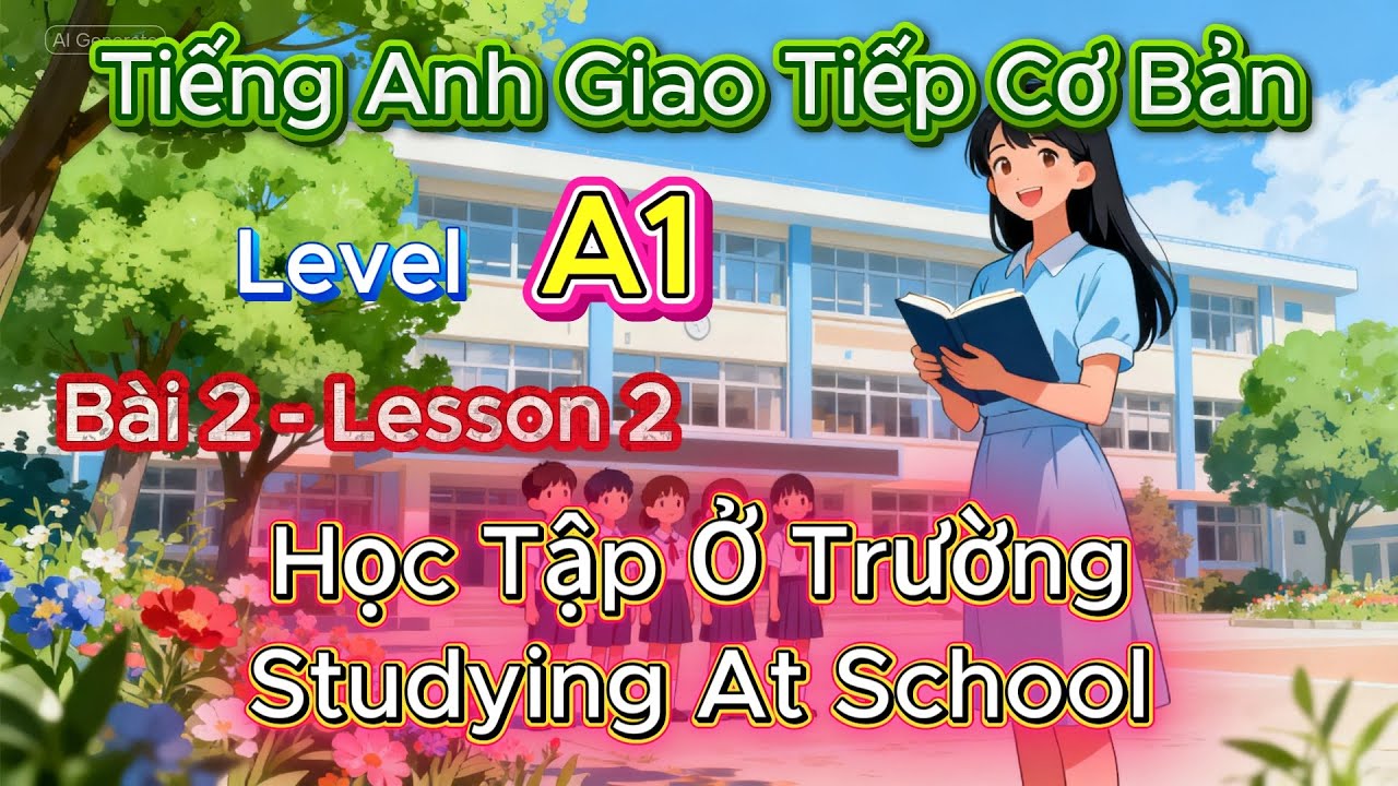 Level A1 – Lesson 2 - Studying at School | Học tập ở trường | English ...