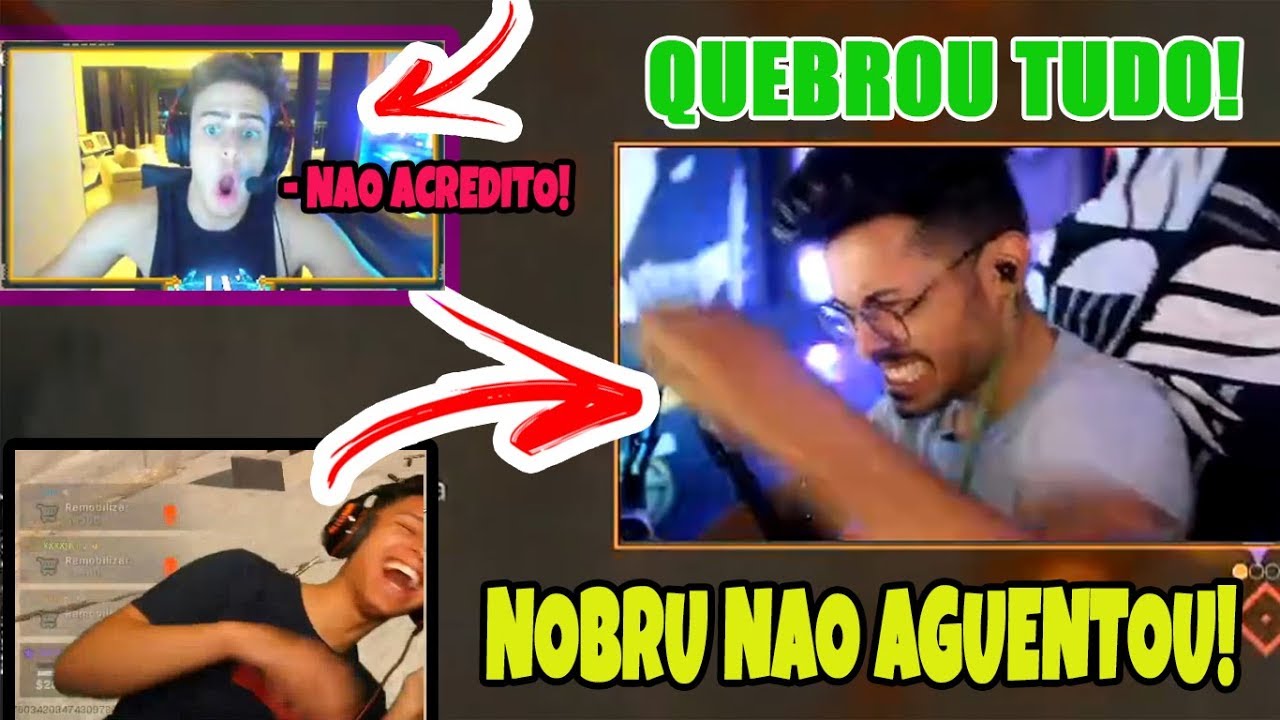 NOBRU DEU ATAQUE DE RISOS - STREAMER DA RAGE AOVIVO! - JONVLOGS FICOU ...