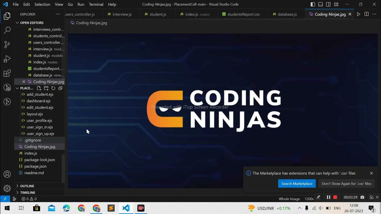 Placement Cell App Coding Ninjas Backend Skill Test Youtube